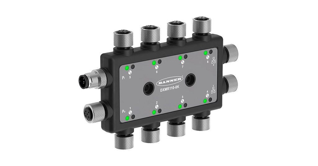 Banner Engineering: DXMR110 8-Port IO-Link Master - Panel Builder US