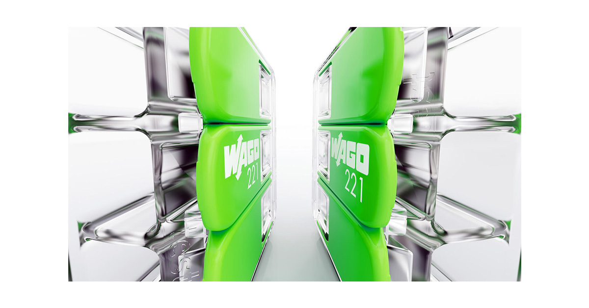 WAGO: 221 Series Splicing Connector With Levers Green Range - Panel ...