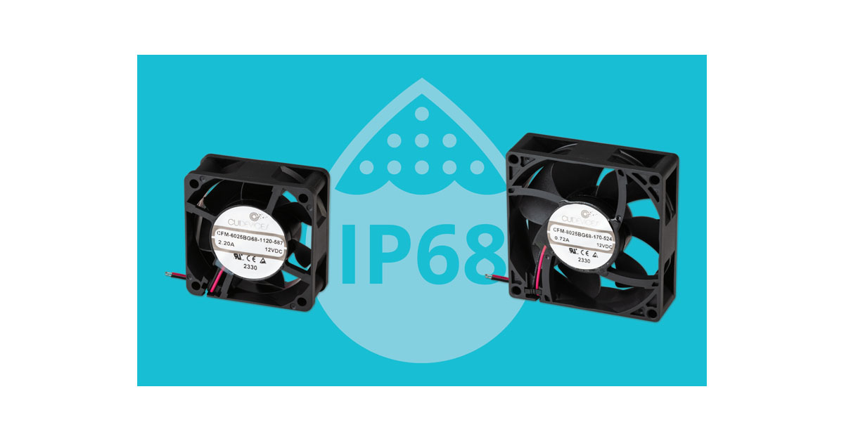 New IP68 Rated Fan Models Added to CUI Devices’ DC Fans Line - Panel ...