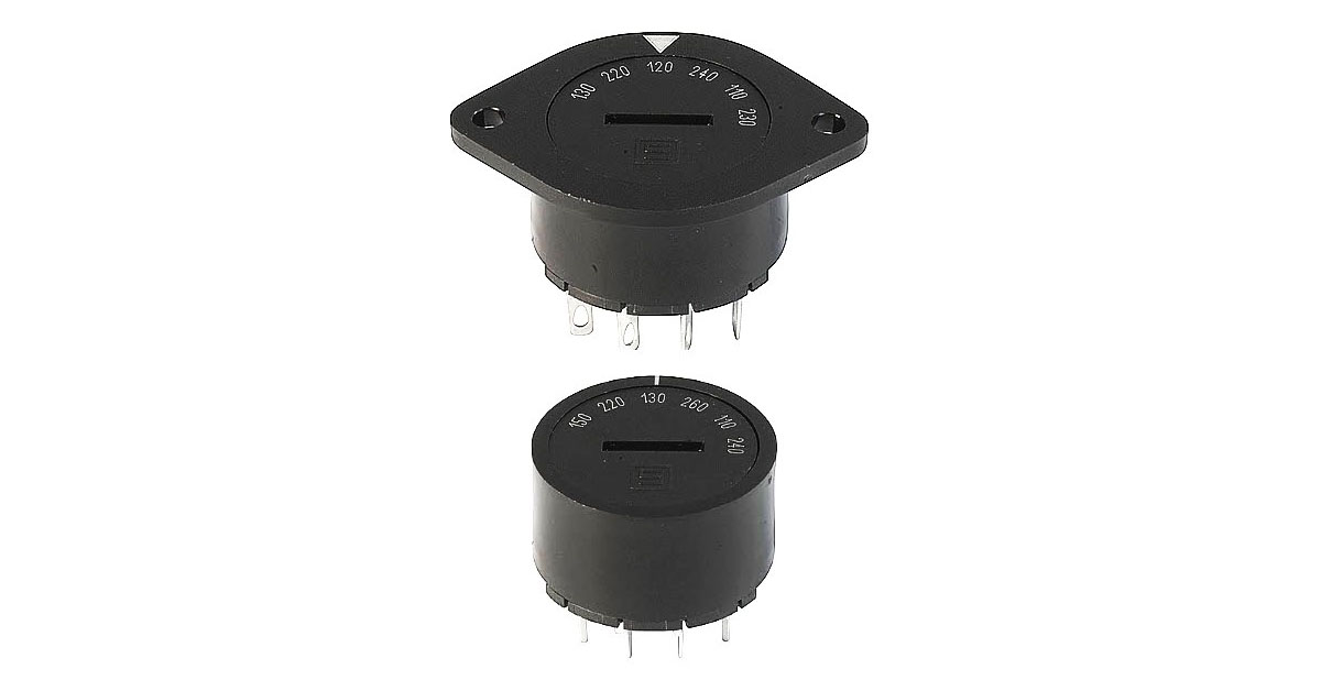 SCHURTER: SWZ Series Heritage 6-Position Voltage Selector Gets Upgrade ...