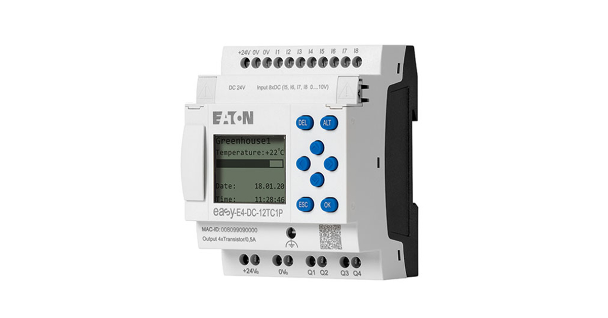 Eaton: easyE4 Nano Programmable Logic Controllers - Panel Builder US