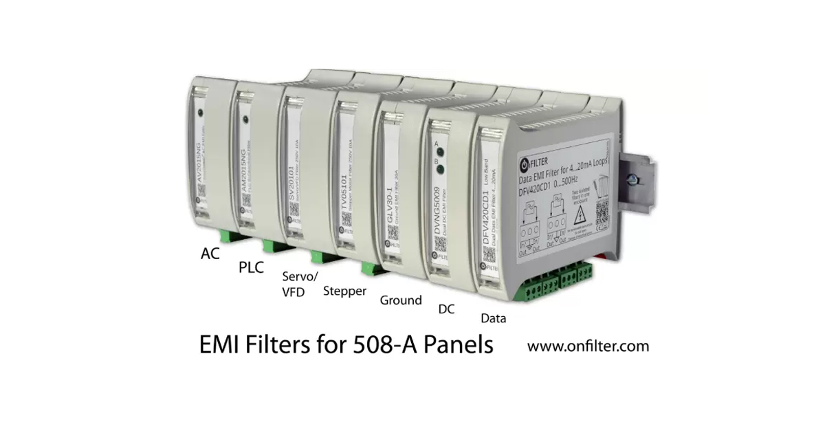OnFILTER: New Line of DIN Rail Mounted EMI Filters - Panel Builder US