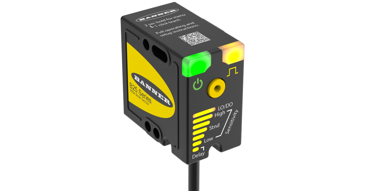 Banner Engineering: B25 Wide Beam Sensor - Reliable Wide-Beam Detection Gets More Packages to ...